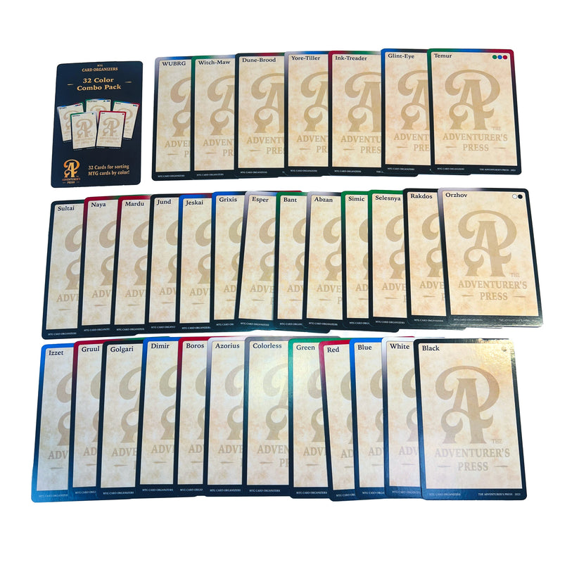 32 Color Combo Pack Magic the Gathering Organizer Cards: 32 cards for ...