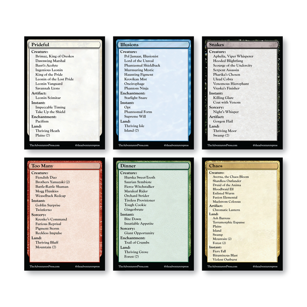 Foundations Jump Start Printable Decklists – The Adventurer's Press